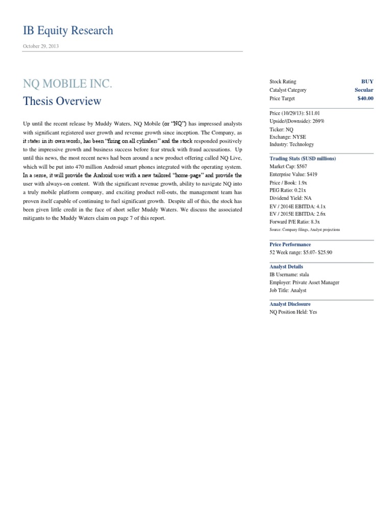 NQ Mobile, Inc. | PDF | Mobile Device | Business