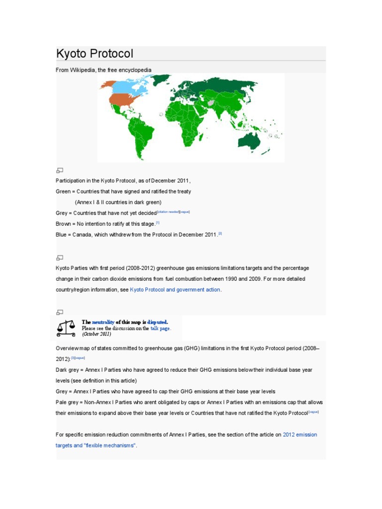 Kyoto Protocol Rev | PDF | Kyoto Protocol | United Nations Framework ...