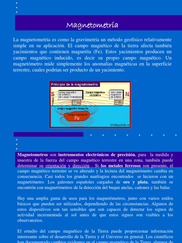 Magnetometría - PPTX | PDF | Campo magnético de la tierra | Campo magnético