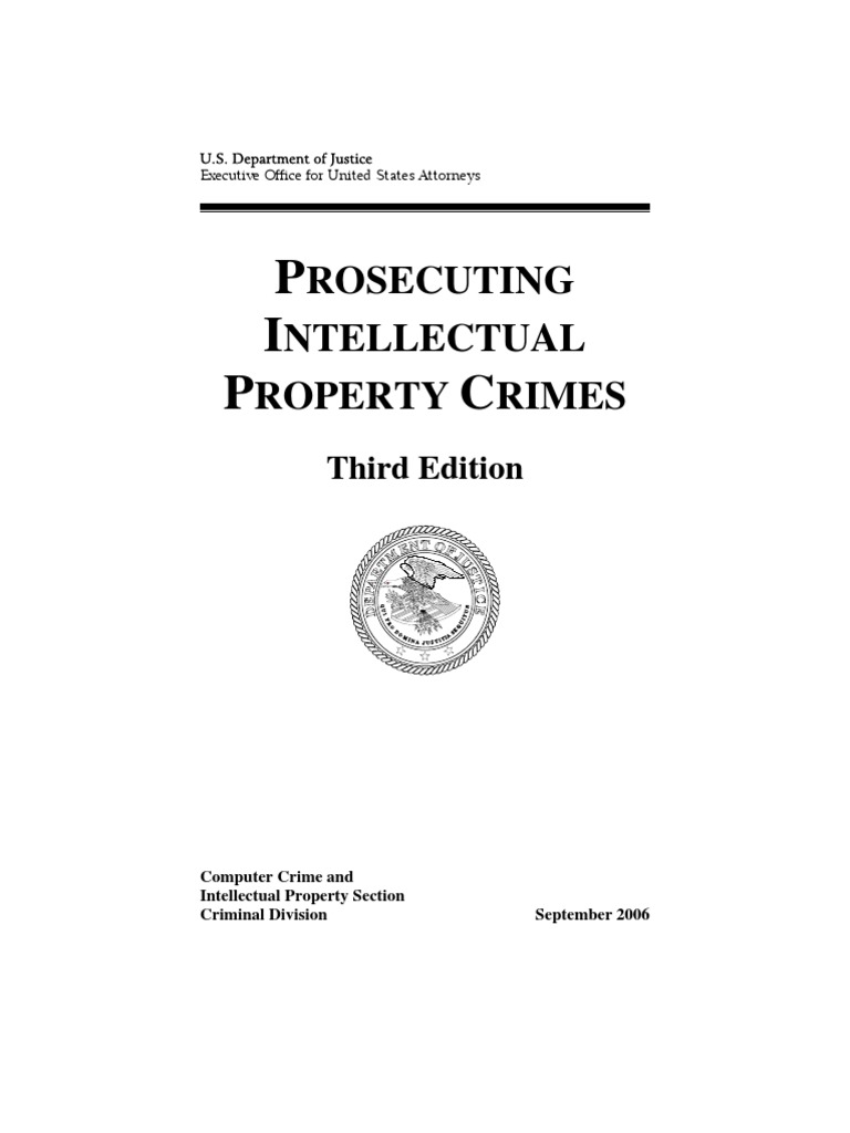 Prosecuting IP Crimes | PDF | Intellectual Property Law | Criminal Law