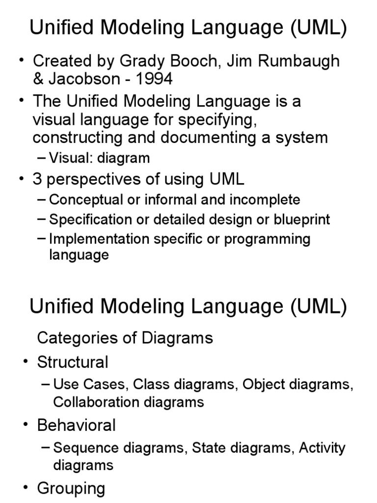 Unified Modeling Language (UML) | PDF | Use Case | Unified Modeling ...