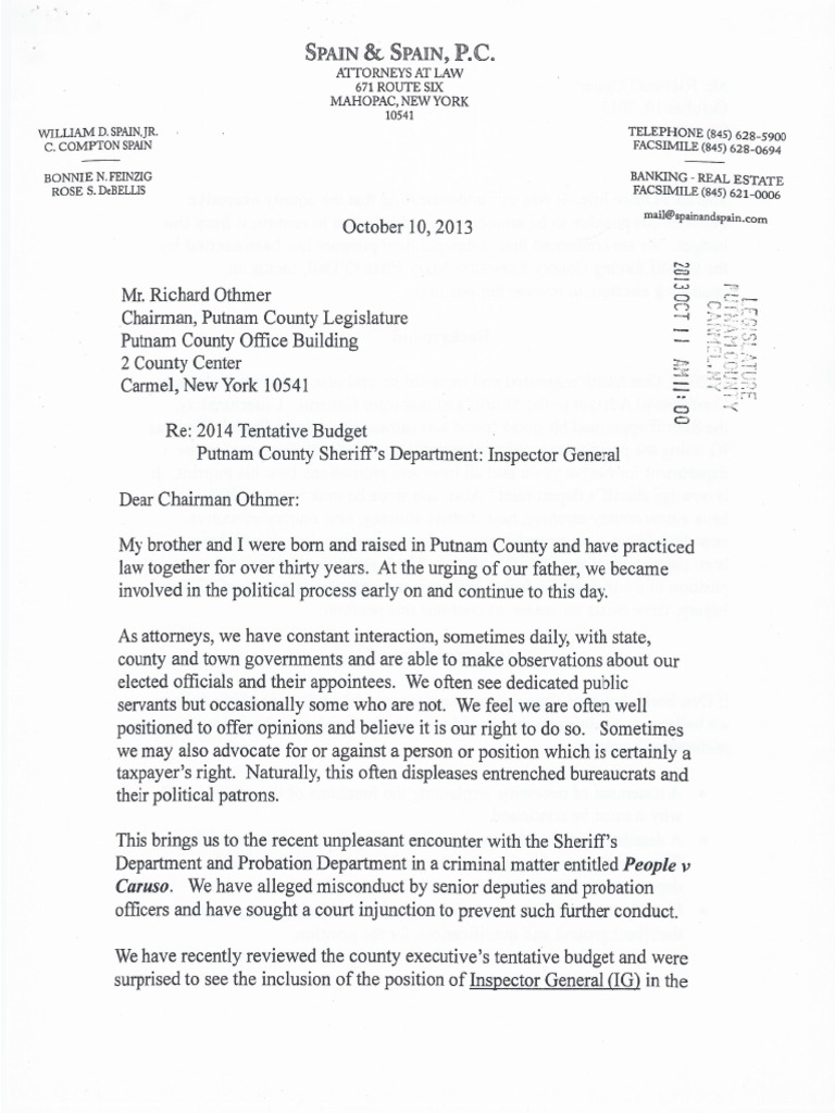 Compton Spain Letter | PDF