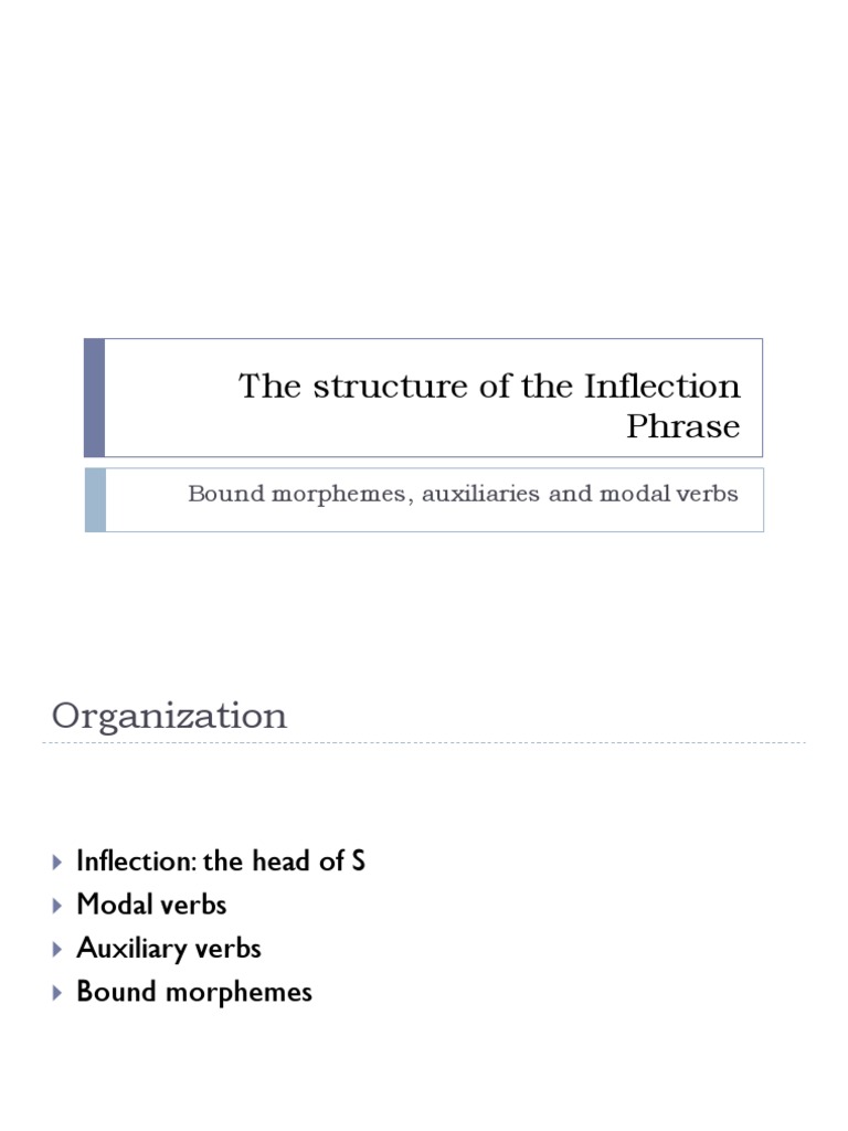 The Structure of The Inflection Phrase 2013 PDF | PDF | Lexical ...