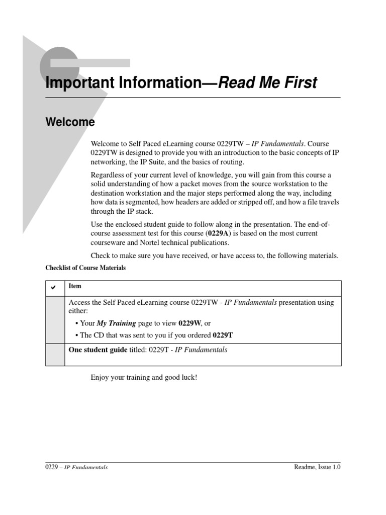 Ip Fundamentals PDF | PDF | Osi Model | Communications Protocols