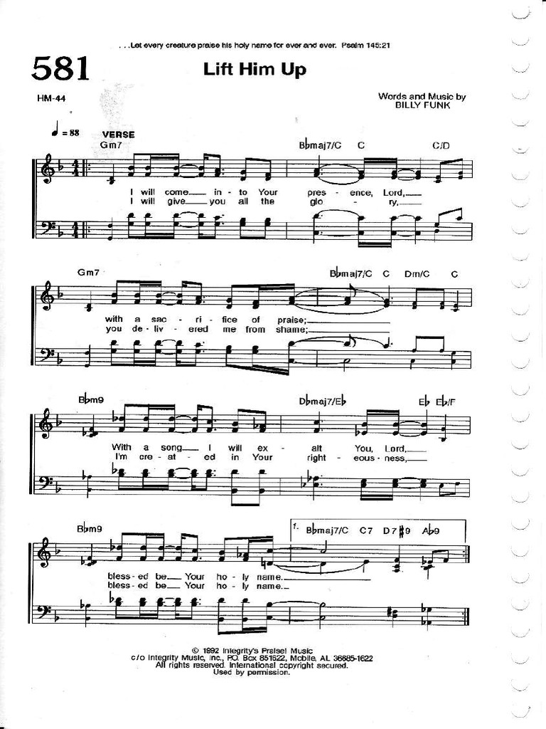 Lift Him Up (Vocales) | PDF