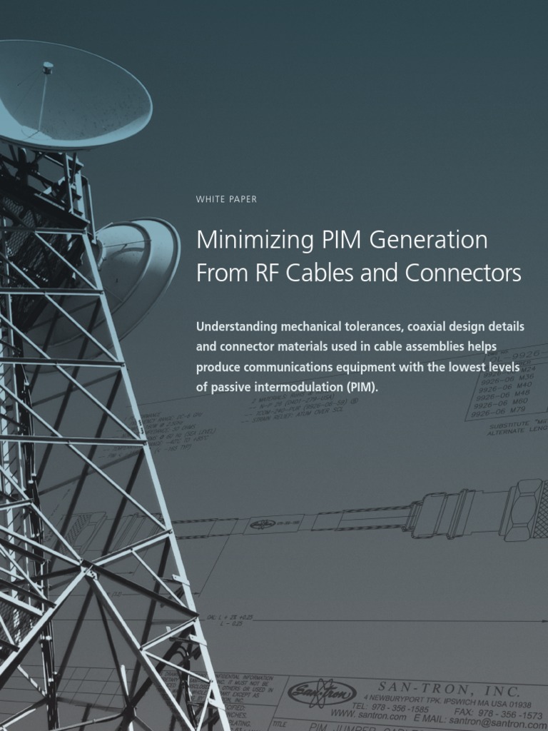 Low Pim Cable Assemblies White Paper | PDF | Electrical Connector ...