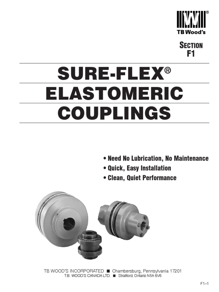 Sure-Flex Elastomeric Couplings: Ection | PDF | Mechanical Engineering ...