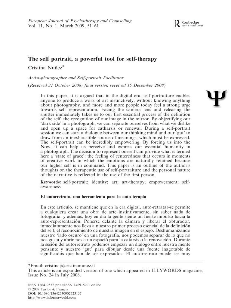 Self Portrait As Powerful Self Therapy Tool PDF | PDF | Self ...