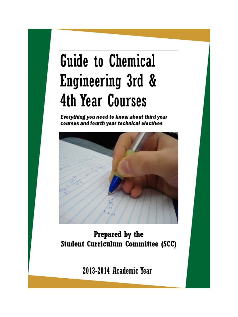Guide To Third and Fourth Year Chemical Engineering Mid-Year Edition ...