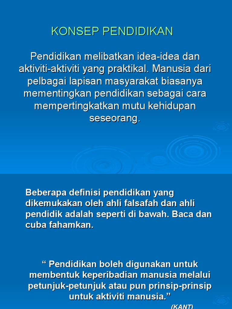 KONSEP PENDIDIKAN