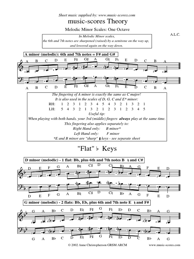 135 (1) - Melodic Minor Scales PDF | PDF | Minor Scale | Scale (Music)