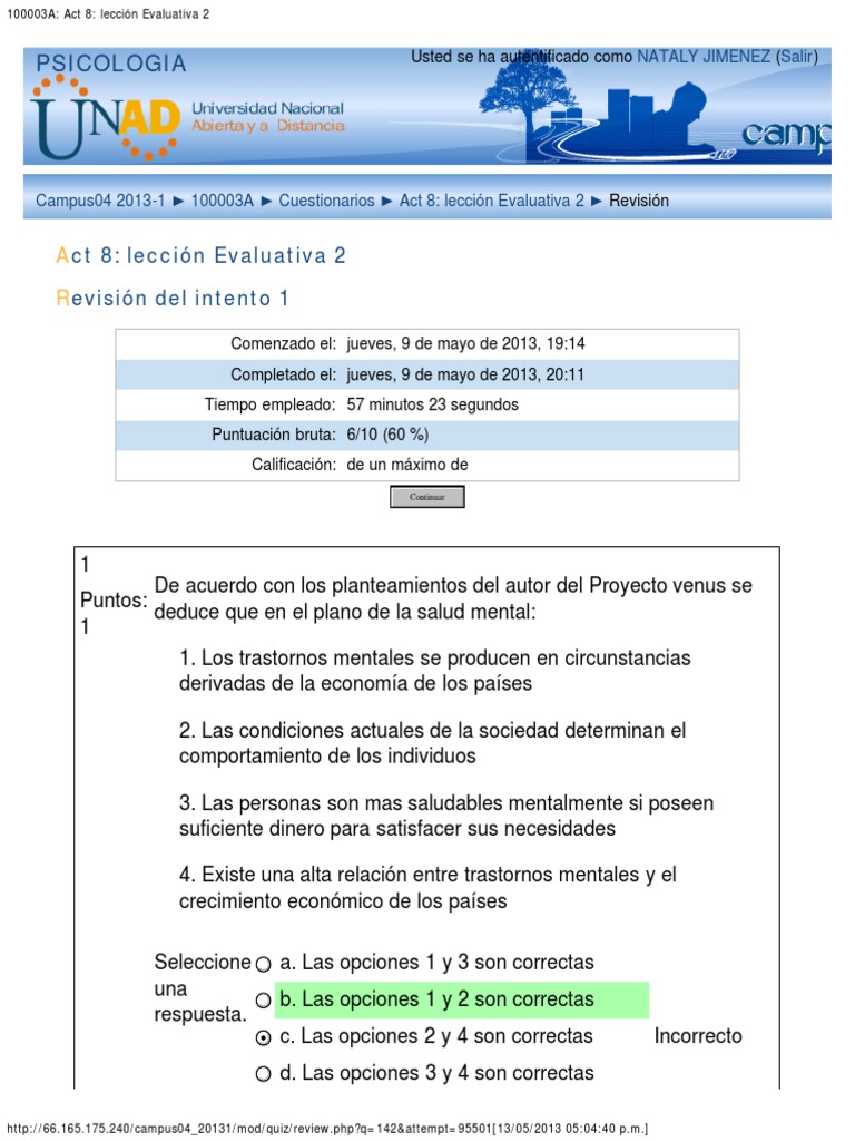 Act 8 Psicologia | PDF