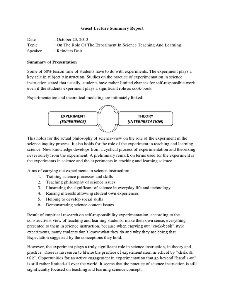 Guest Lecture Summary Report Doc2 | PDF | Career & Growth | Wellness