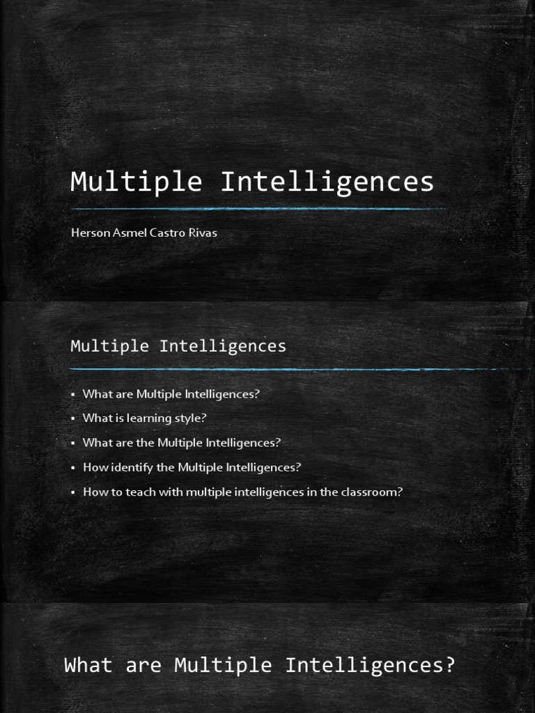 Multiple Intelligences | PDF | Intelligence | Learning Styles