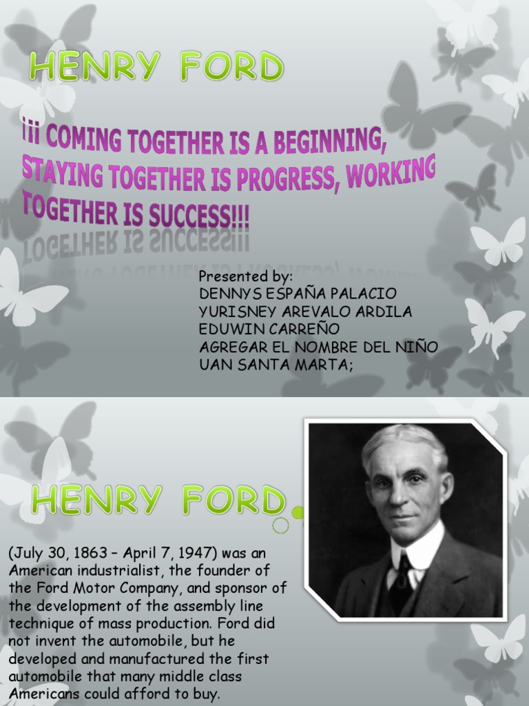 Henry Ford: Pioneer of Mass Production | PDF | History