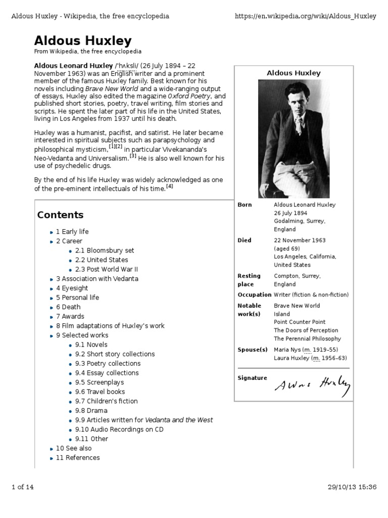 Aldous Huxley | PDF