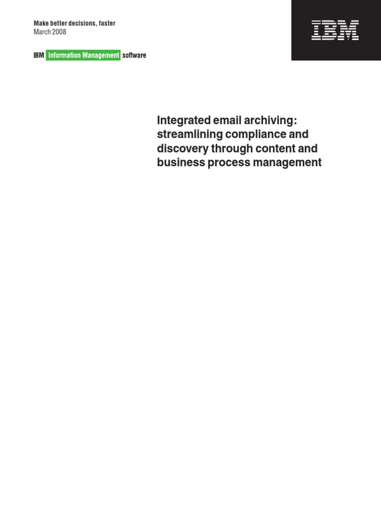 Email Archiving WP | PDF | Records Management | Email