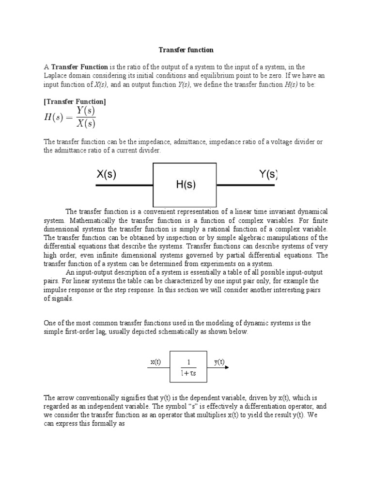 functia de transfer, transformata Laplace.doc | Laplace Transform ...