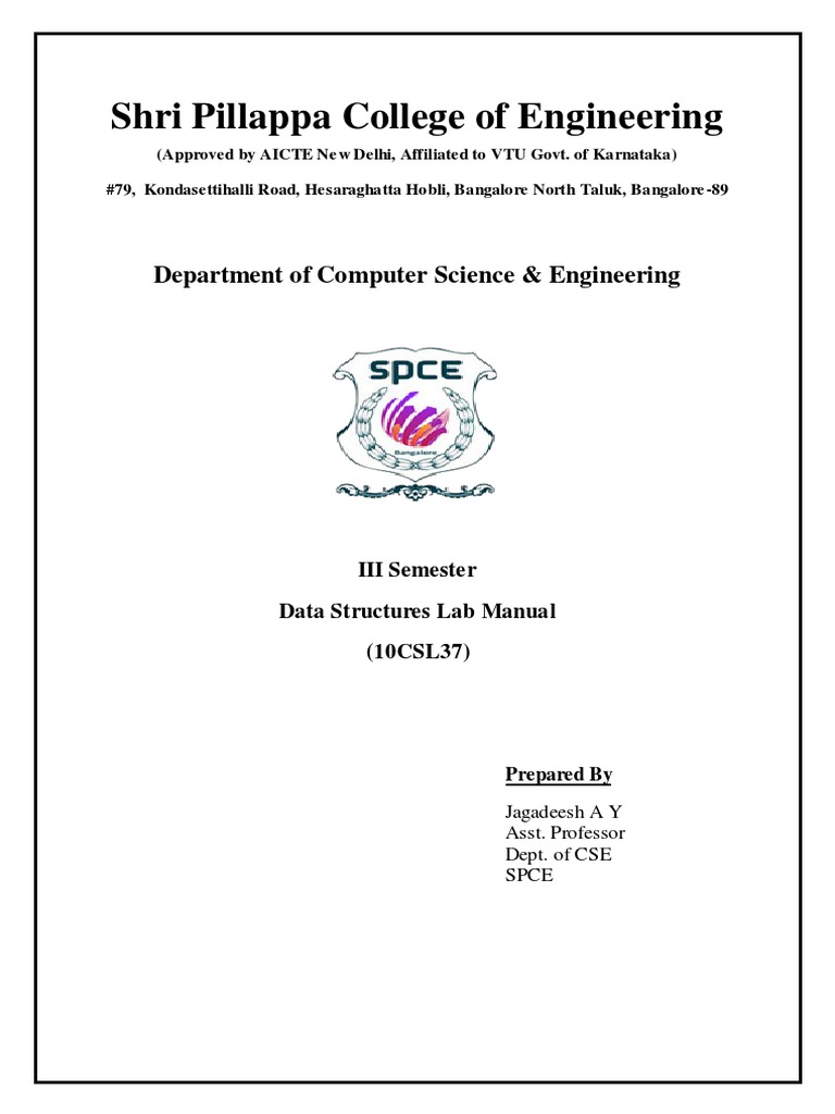 Data Structures Lab Manual PDF | PDF | Teaching Mathematics | Computer ...