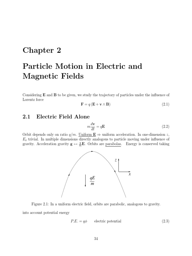 Electric & Magnetic Particle Motion | PDF | Science & Mathematics