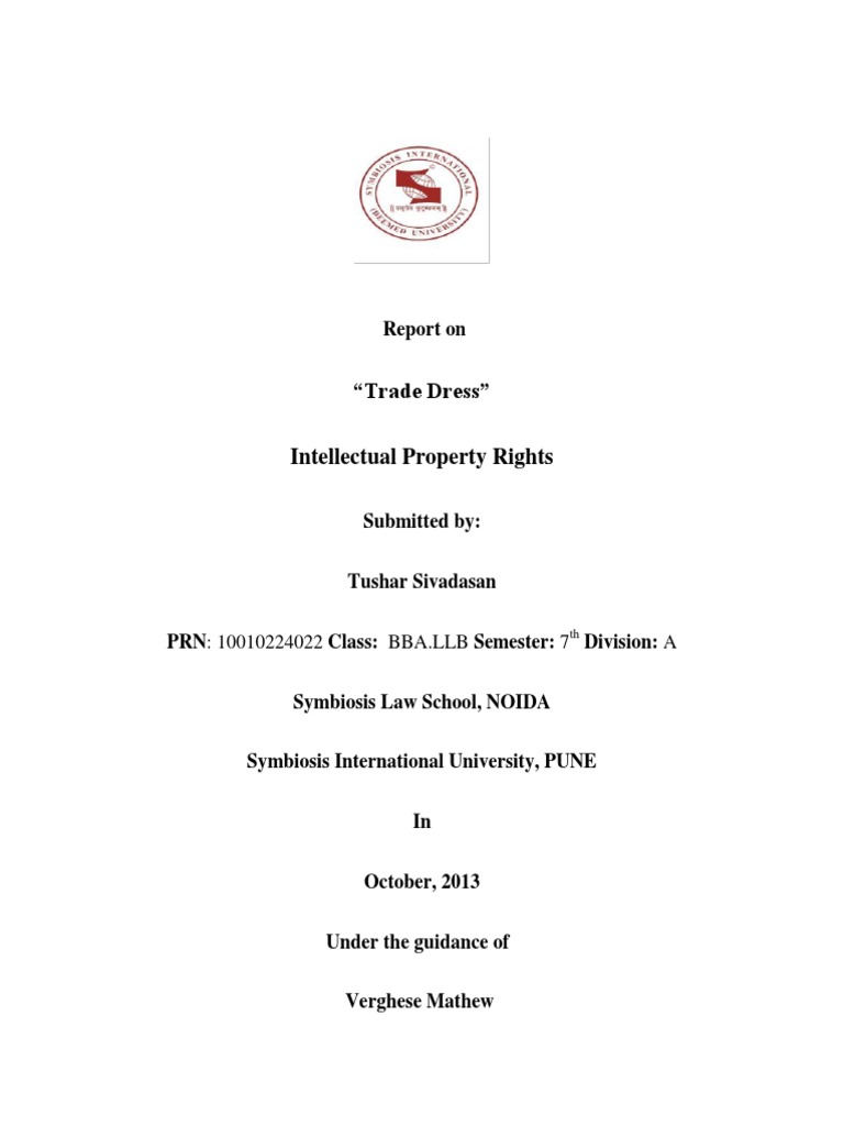Ipr Project | PDF | Trade Dress | Trademark