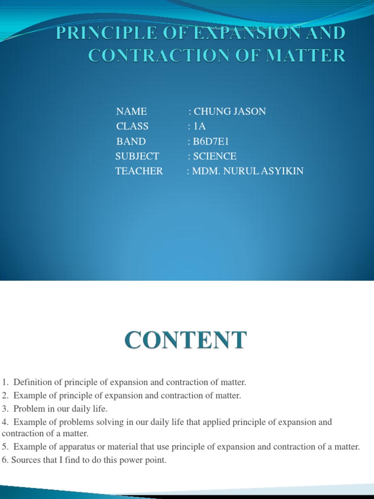 Expansion and Contraction in Daily Life | PDF | Thermometer | Matter