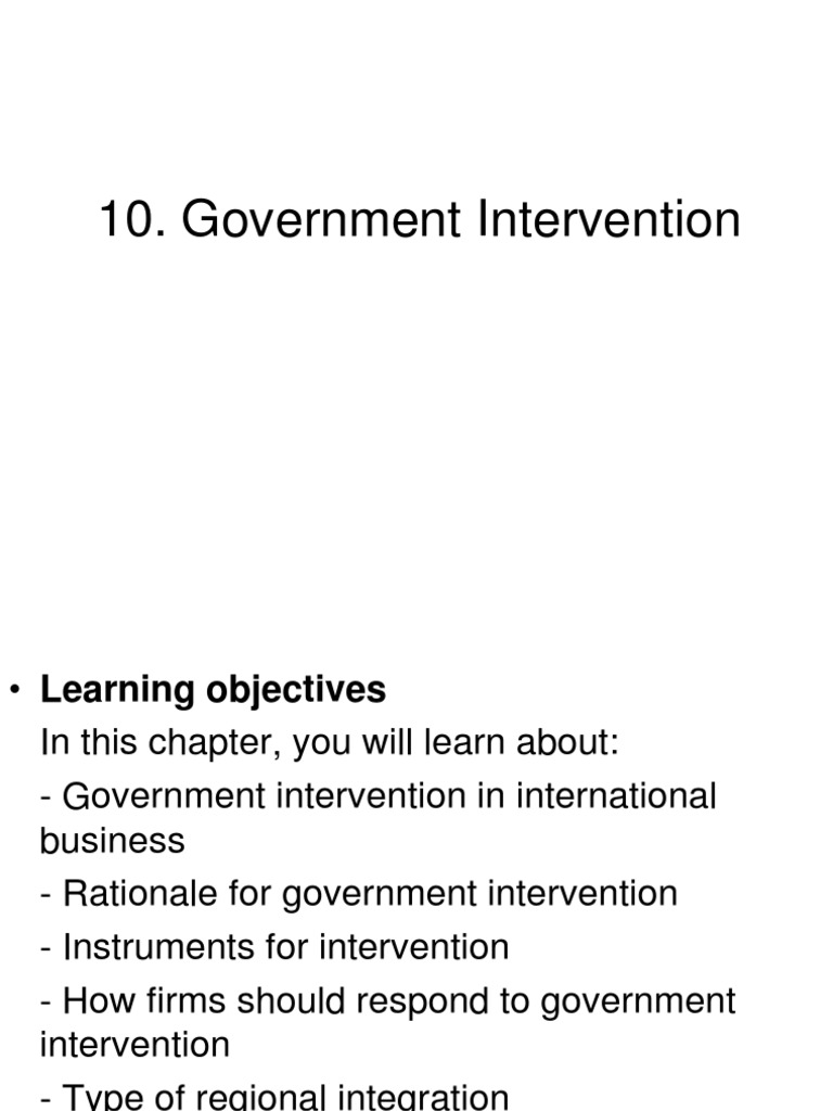 10.+Government+Intervention | Economic Interventionism | Tariff
