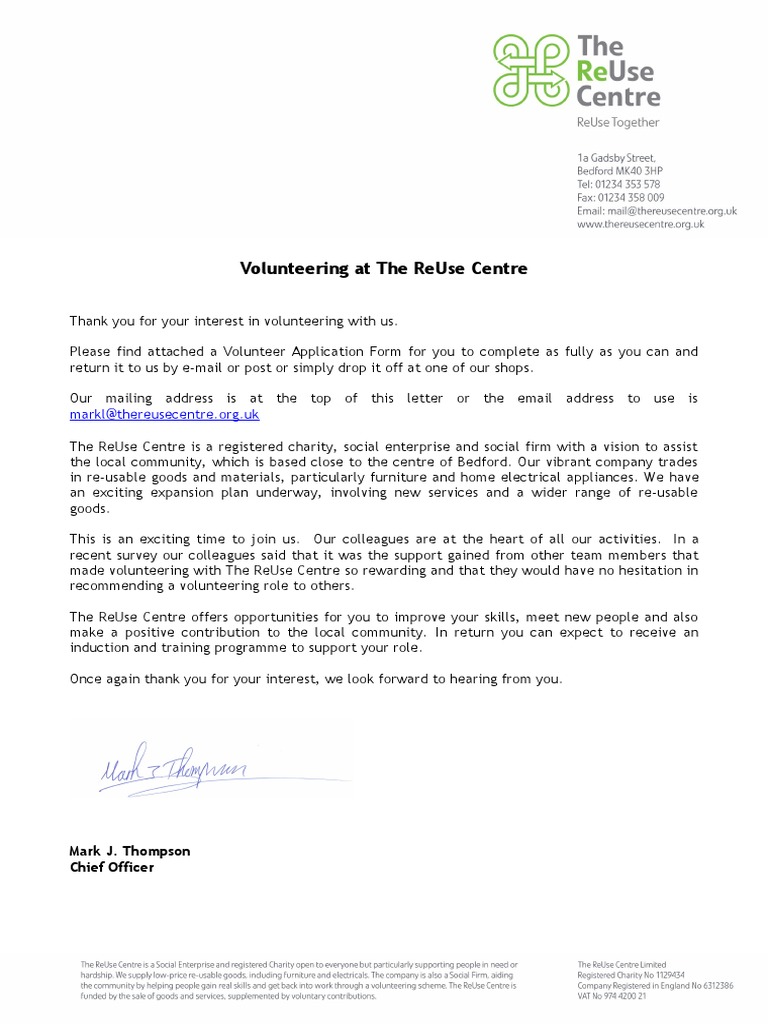 NEW TRC Volunteer Application Form | Download Free PDF | Volunteering ...