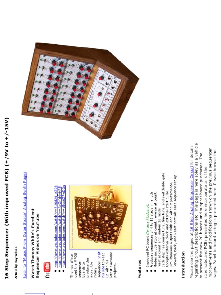 16 Step Sequencer | PDF | Printed Circuit Board | Electronics
