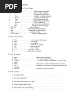 Zadania Present Simple + Continuous | PDF