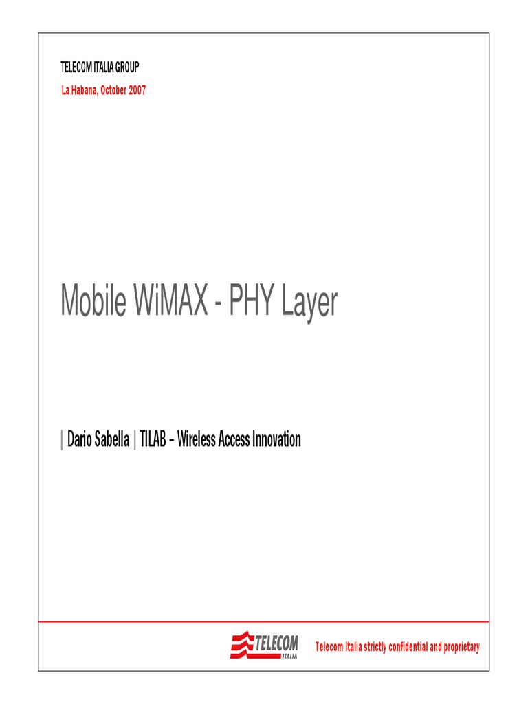 1 Wimax Physical Layer 10 10 2007 Final Pdf Mimo