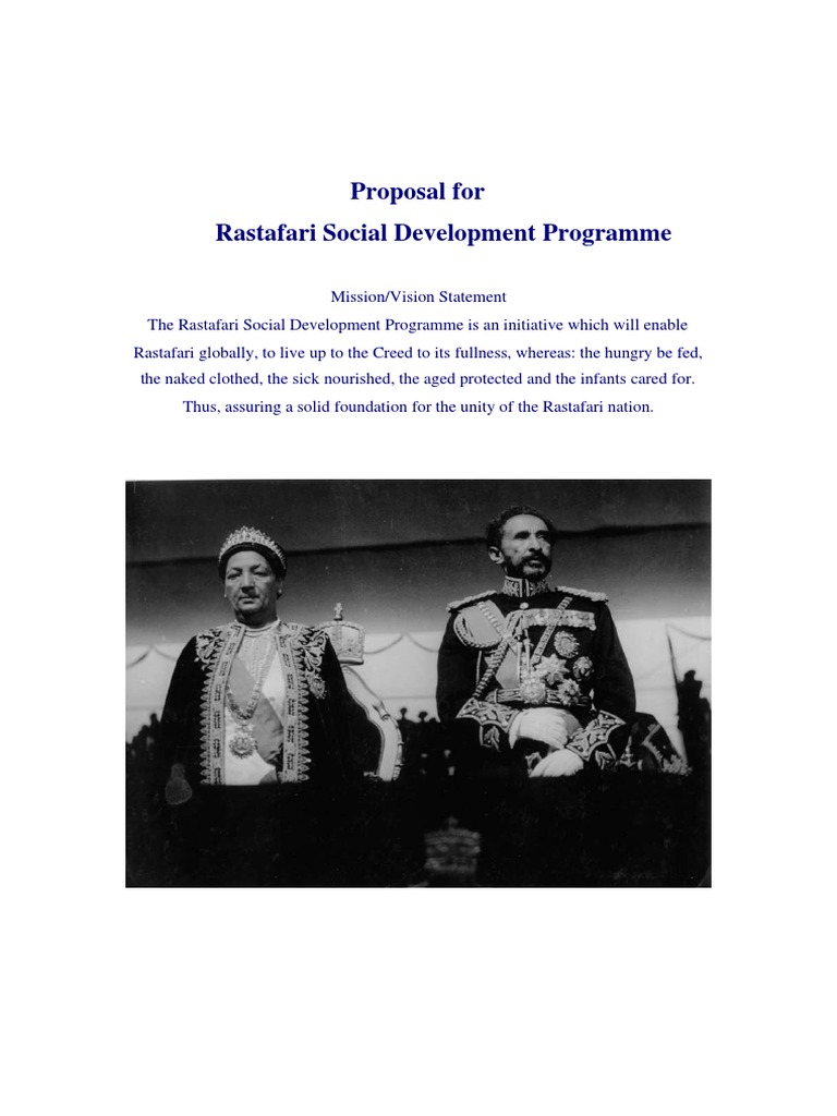 Proposal For Rasta Development Plan PDF | PDF | Development Economics ...
