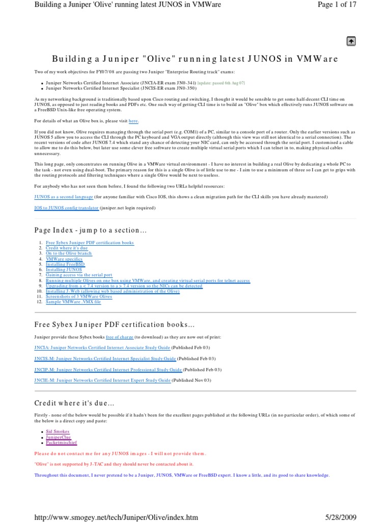 Juniper Install On Vmware | PDF | Computers