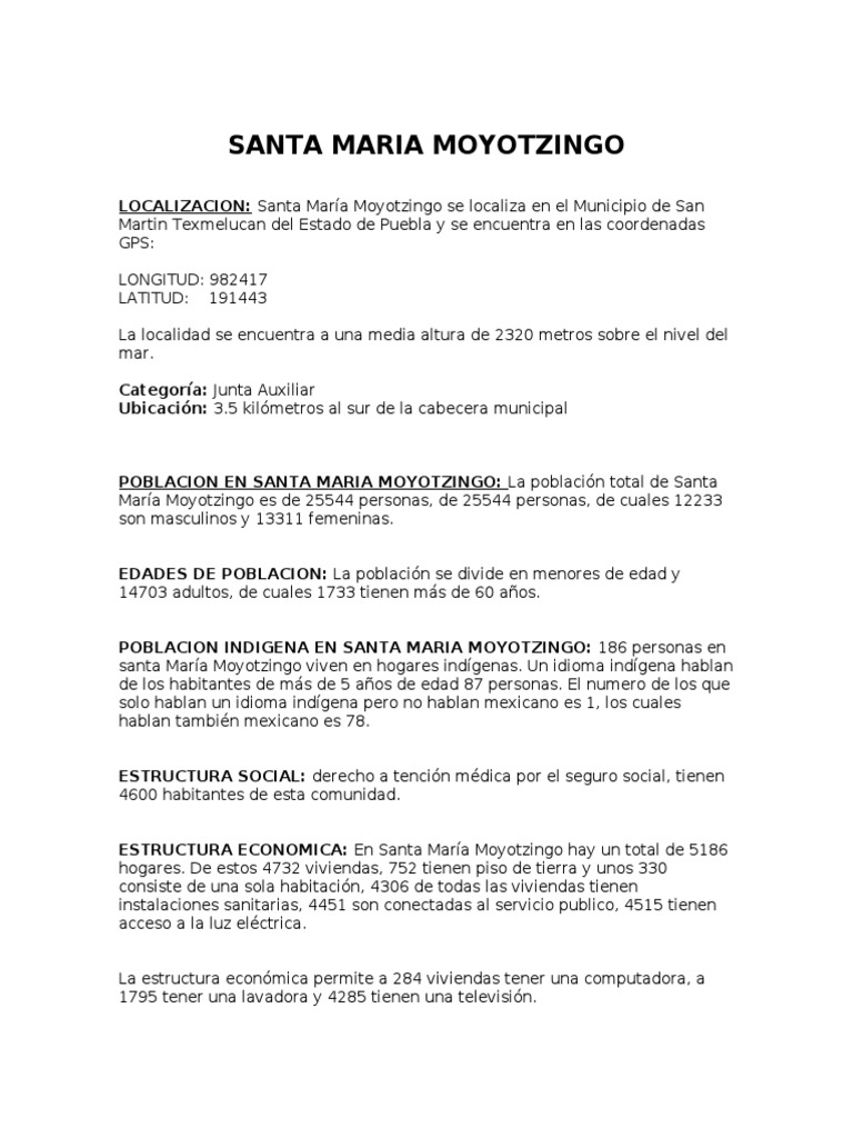 Historia y Tradiciones de Moyotzingo | PDF | Naturaleza