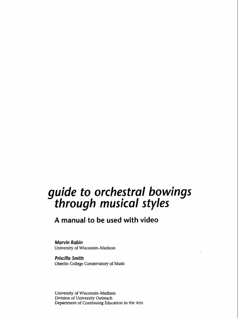 Guide To Orchestral Bowings | PDF | Violin | Double Bass