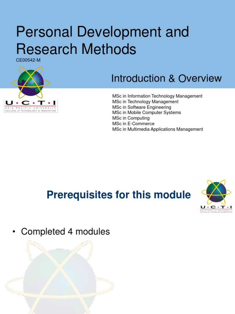 PDRM Personal Development Module Overview | PDF | Thesis | Literature ...