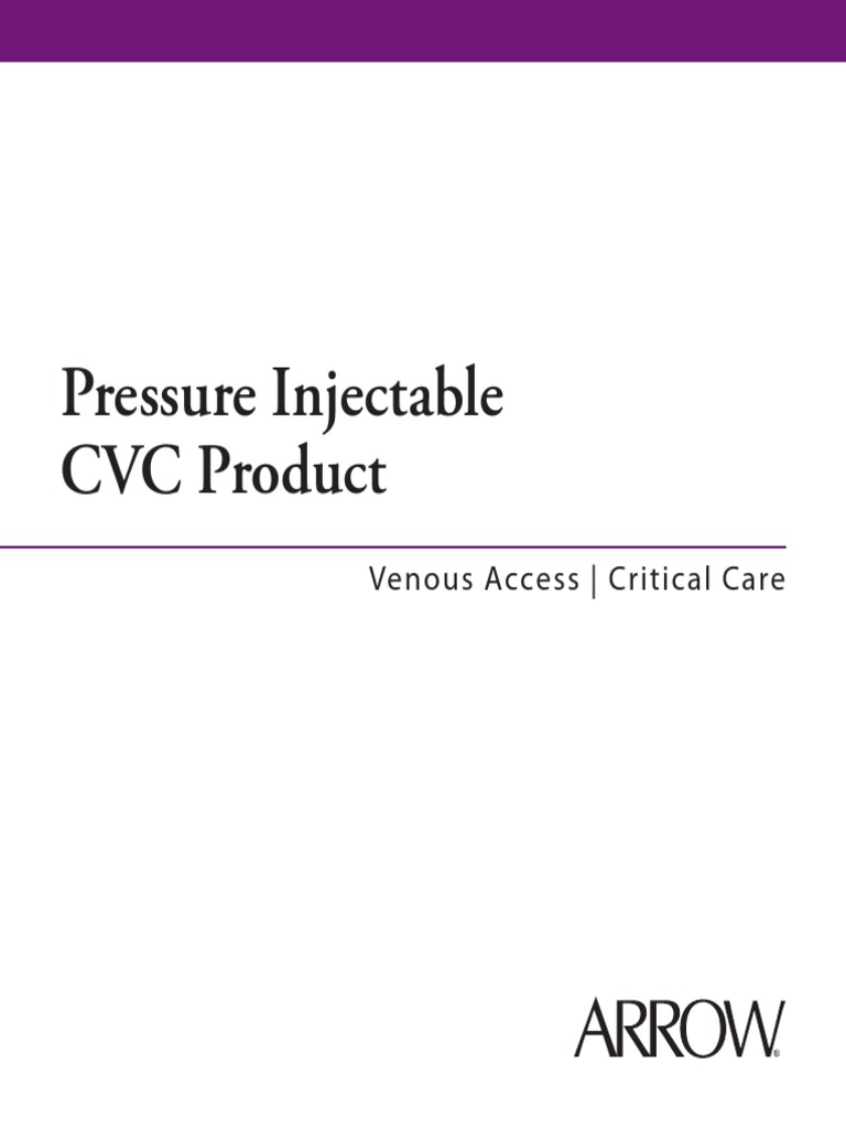 Pressure Injectable CVC Ifu PDF | PDF | Intravenous Therapy | Catheter