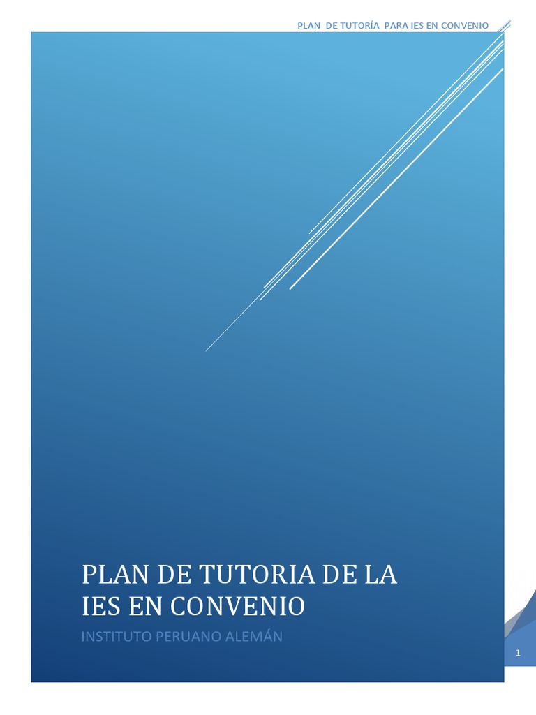 Plan de Tutoria Ipal General 2013 Correcto | PDF | Comprensión lectora ...