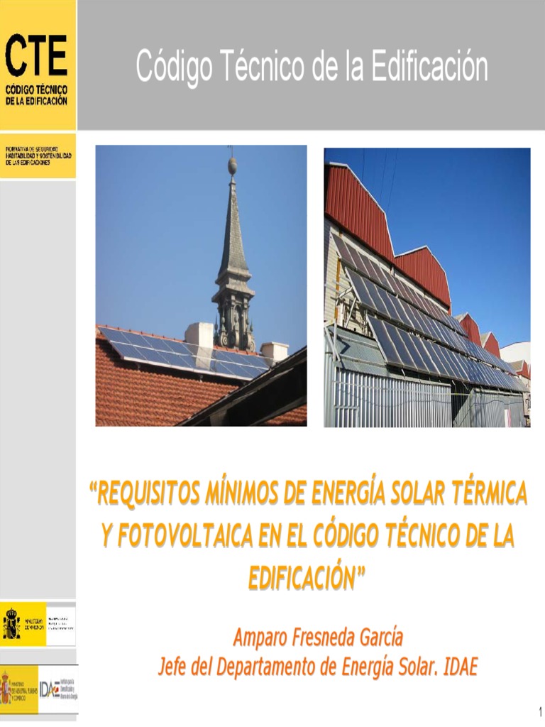 Cte Idae | PDF | Energía solar | Fotovoltaica