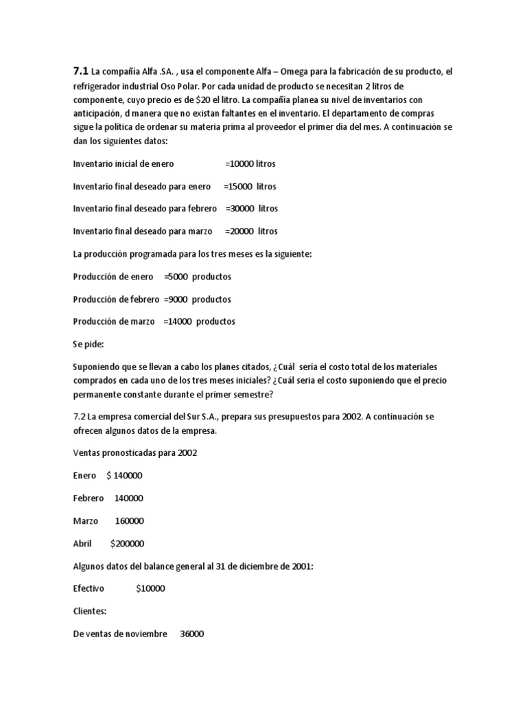 Enunciados de Los Ejercicios | PDF | Presupuesto | Microeconomía