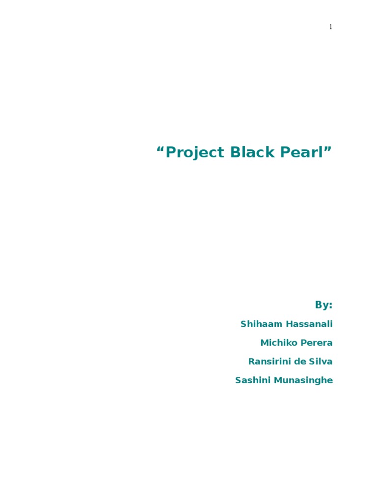 "Project Black Pearl": Shihaam Hassanali Michiko Perera Ransirini de Silva Sashini Munasinghe ...