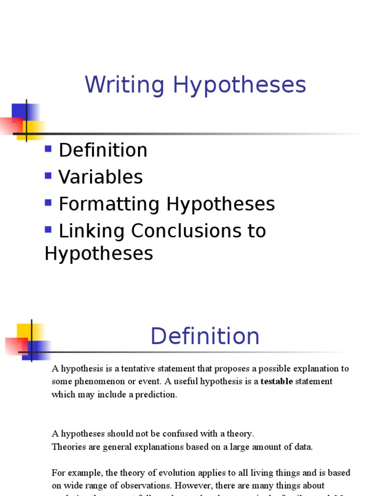 Understanding Hypothesis Definition and Format | PDF | Hypothesis ...