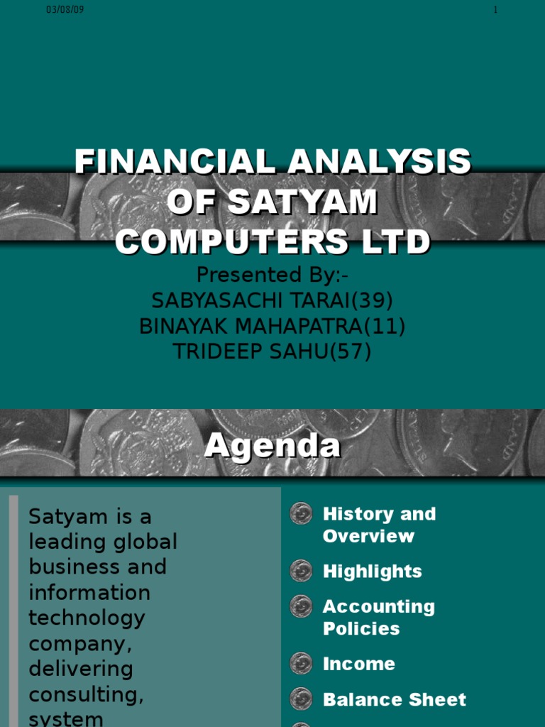 Financial Analysis of Satyam Computers | PDF | Depreciation | Revenue