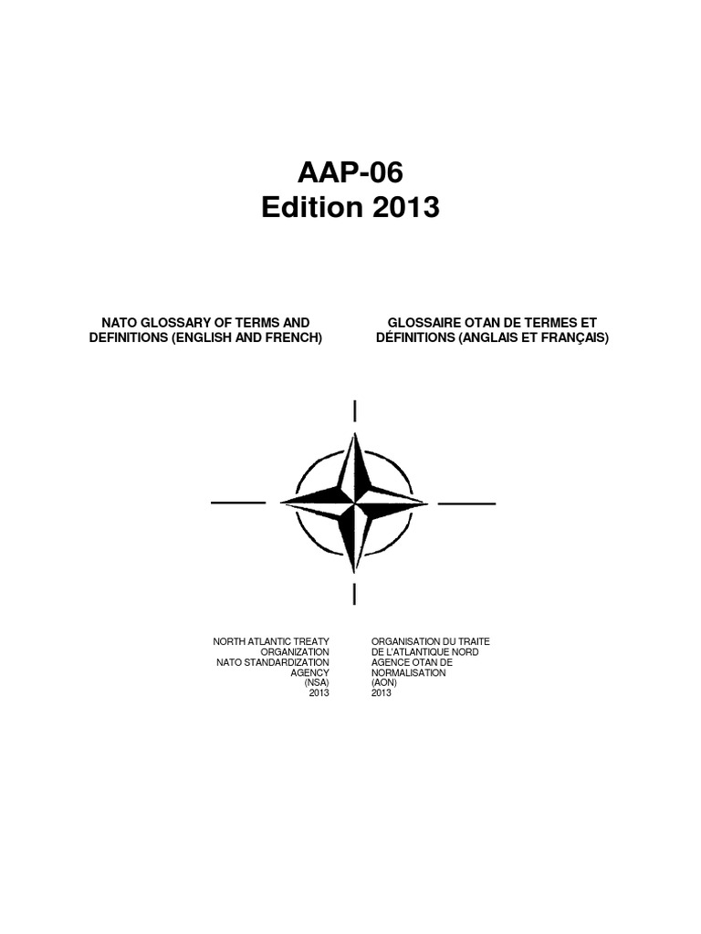 AAP-06 NATO Glossary of Terms and Definitions (French and English 2013 ...