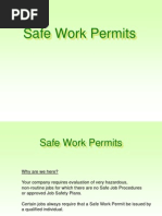 Safe Work Permit Form | PDF | Safety | Chemistry