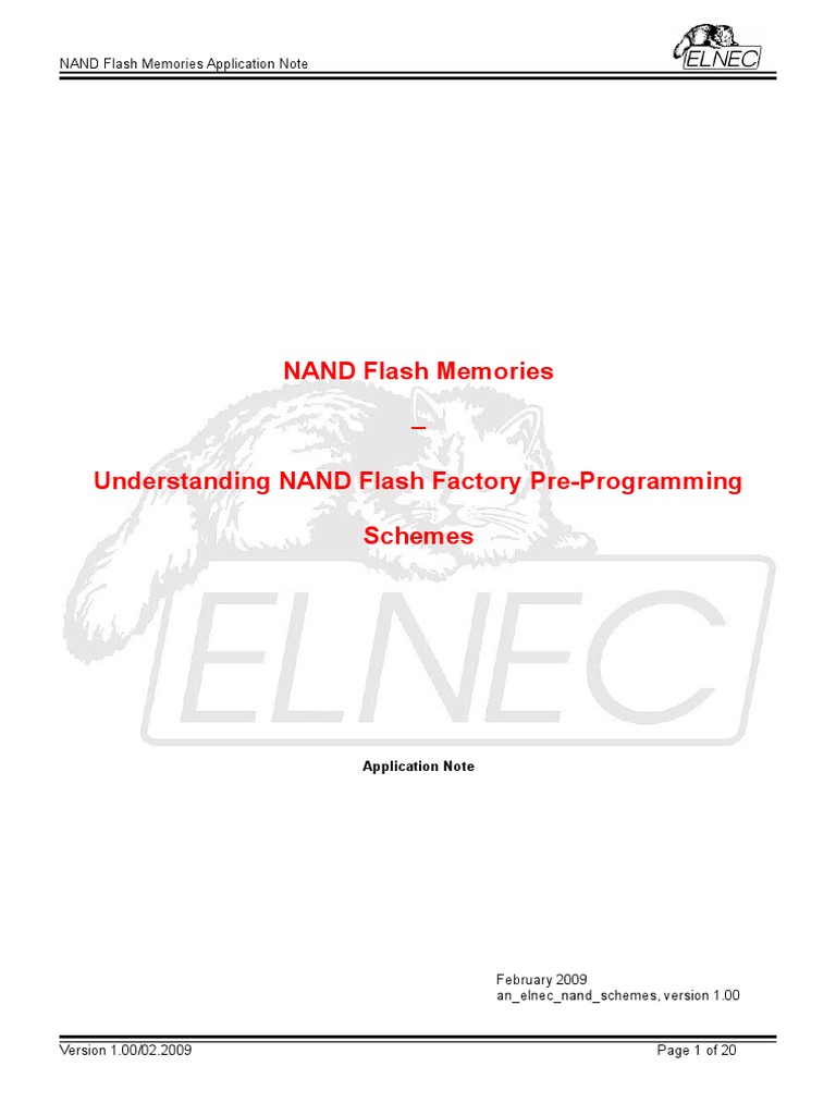 NAND Flash Memories - Understanding NAND Flash Factory Pre-Programming ...