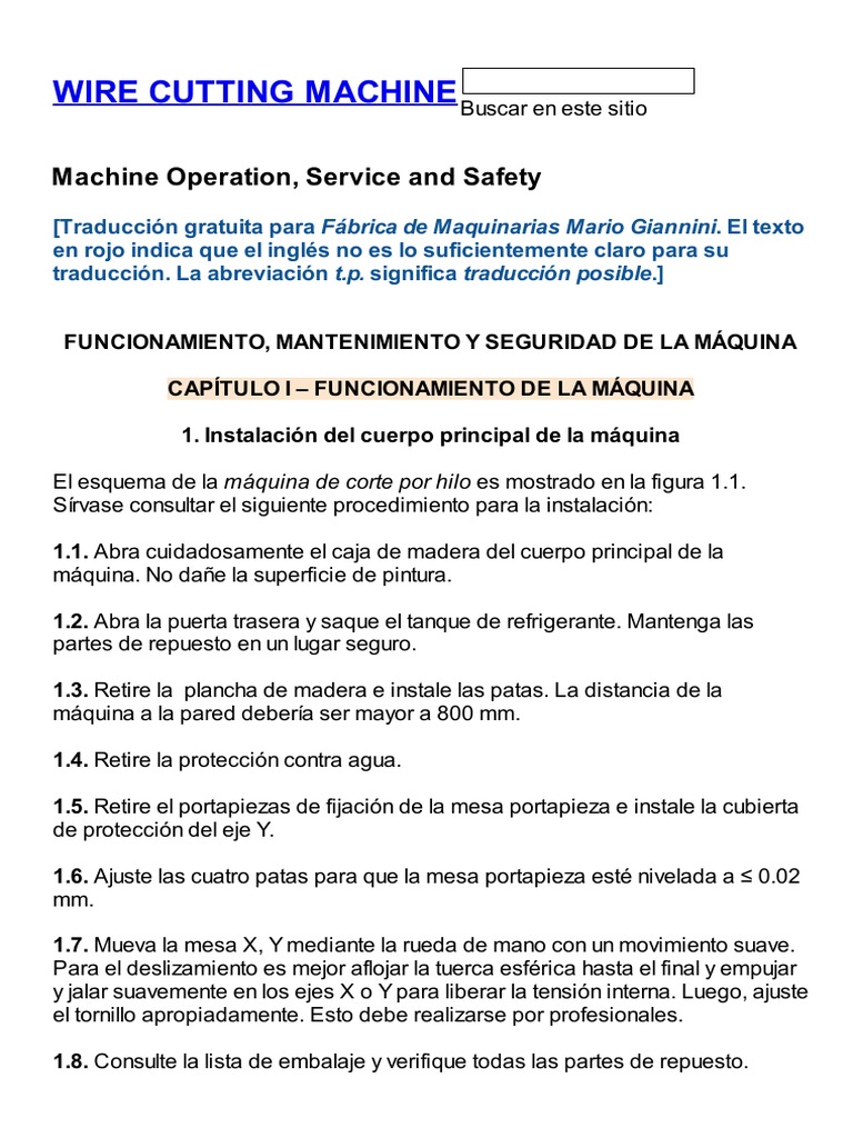 Wire Cutting Machine | PDF | Aluminio | Engranaje