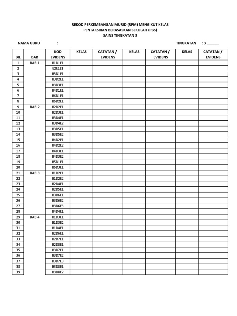 PBS Sains Form 3 | PDF