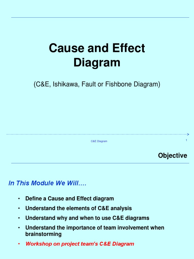 C&E Diagram Cause and Effect Analysis | PDF