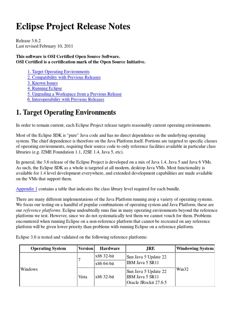 Using Eclipse Project 3 6 Pdf Pdf Eclipse Software Java Virtual Machine